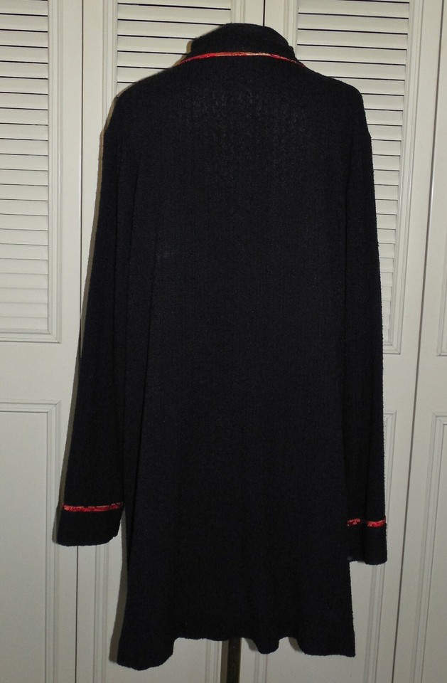 Fiber Artist JUDITH BIRD Art To Wear Black Duster Jacket - M ...