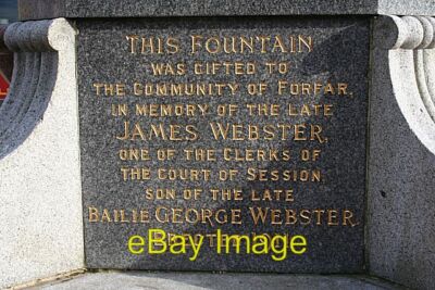 Photo 6x4 Plaque on Webster Fountain Forfar This is the explanatory ...