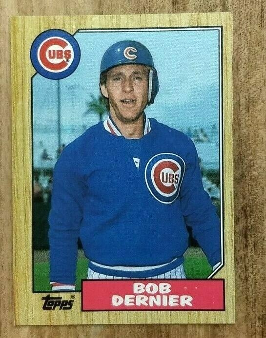 1987 TOPPS BOB DERNIER CARD#715 MINT CHICAGO CUBS PHILADELPHIA PHILLIES ...