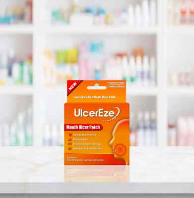 UlcerEze Mouth Ulcer Patch Shields & Protects Promotes Faster Healing 6 ...