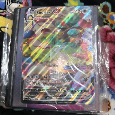 Card & Binder Gamestop Pokemon Sword Shield Snorlax VMAX Oversized ...