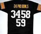 Jack Lambert Jack Ham Andy Russell Signed Black Pro Style Jersey ...