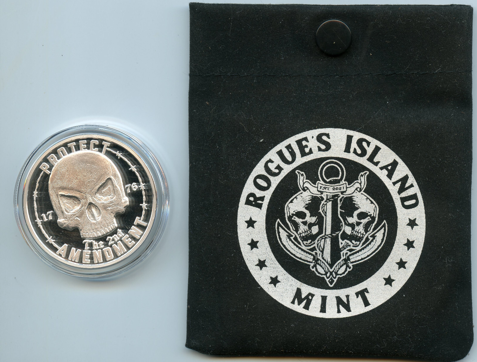 Rogue Island 1776 PROTECT the 2nd AMENDMENT Round 1 troy oz. .999 Fine ...