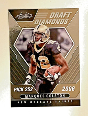 2022 Panini Absolute Marques Colston Draft Diamonds Insert #DD-4 Saints ...