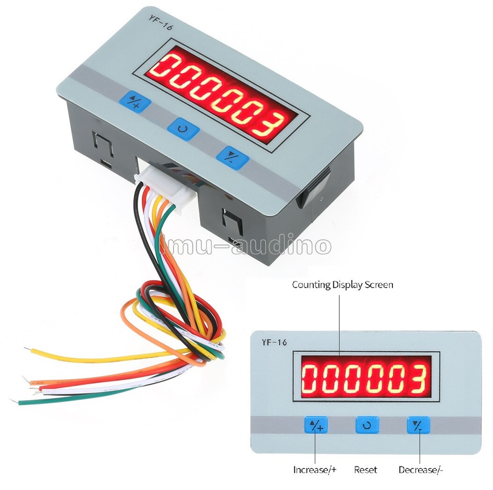 NEW Mini LCD Digital Counter Module DC/AC5V~24V Electronic Totalizer 1 ...