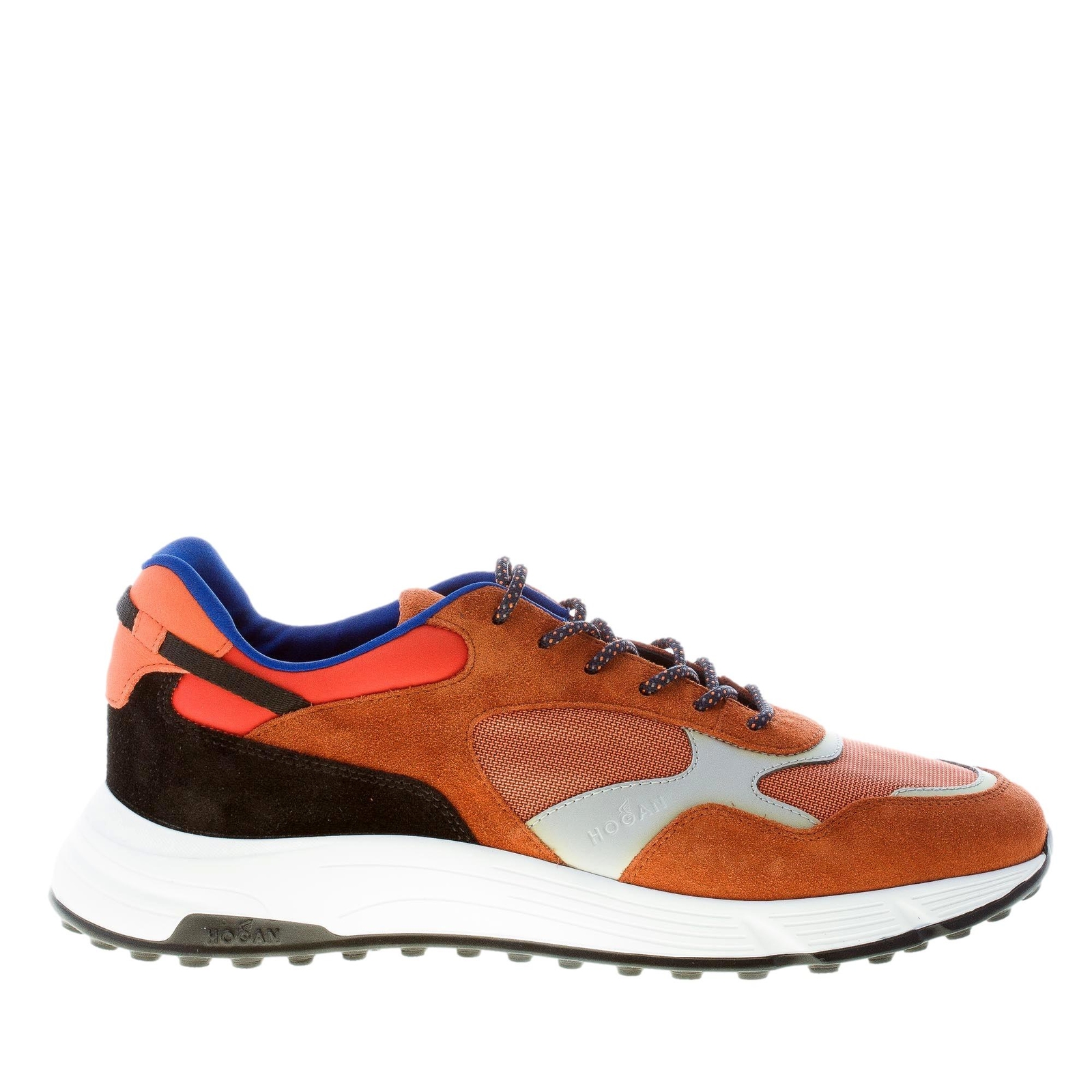 HOGAN men shoes Hyperlight rust-color suede and high tech fabric ...