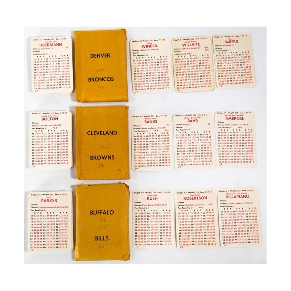 APBA Football Collections APBA Football Collection #12 - 14 Teams (1982 ...