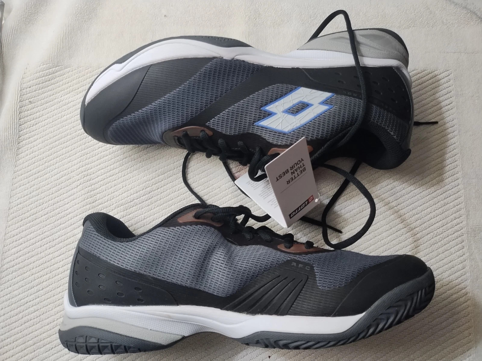 Lotto Mirage 400 ALR Tennis Pickleball Shoes - Black/Gray - Mens | eBay