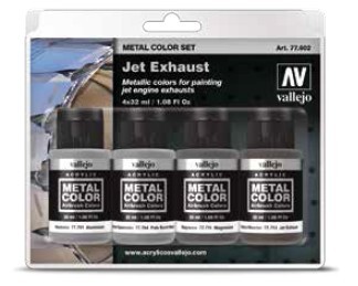 Vallejo 32ml Bottle Jet Engine Exhaust Metal Color Paint Set (4 Colors ...