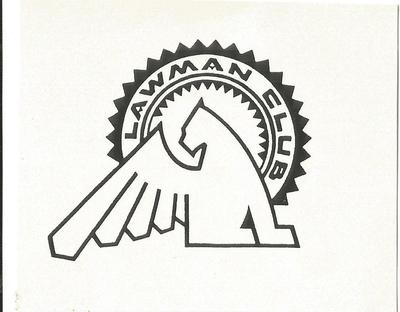 Logo-THE LAWMAN CLUB.Griffin. Bird.Drawing.Law Man= ProductsOverTime | eBay