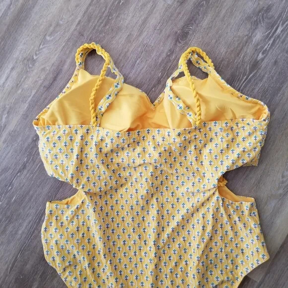NWT Rhode Yellow Floral One Piece Swimsuit Size 3X | eBay