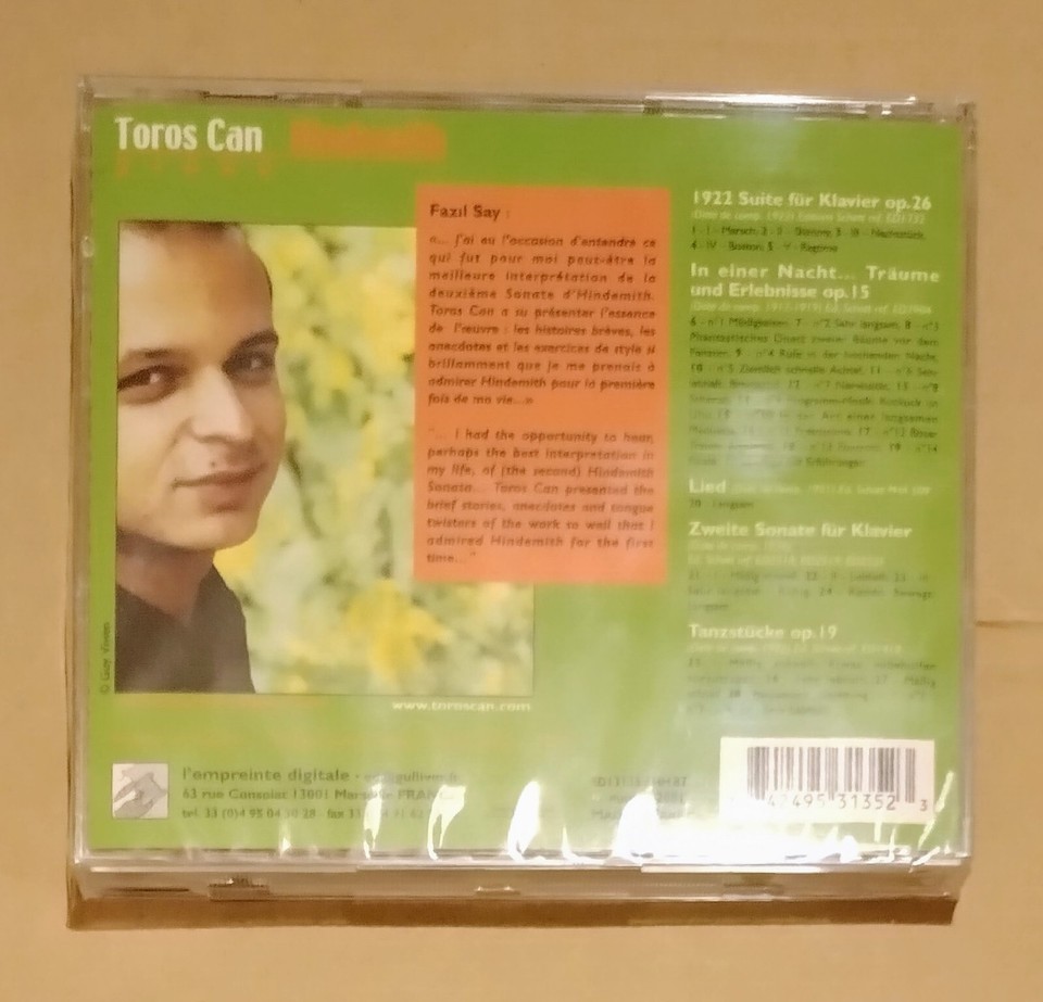 Toros Can, Paul Hindemith - 1922 Suite Für Klavier Op.26, etc. (CD 2001 ...