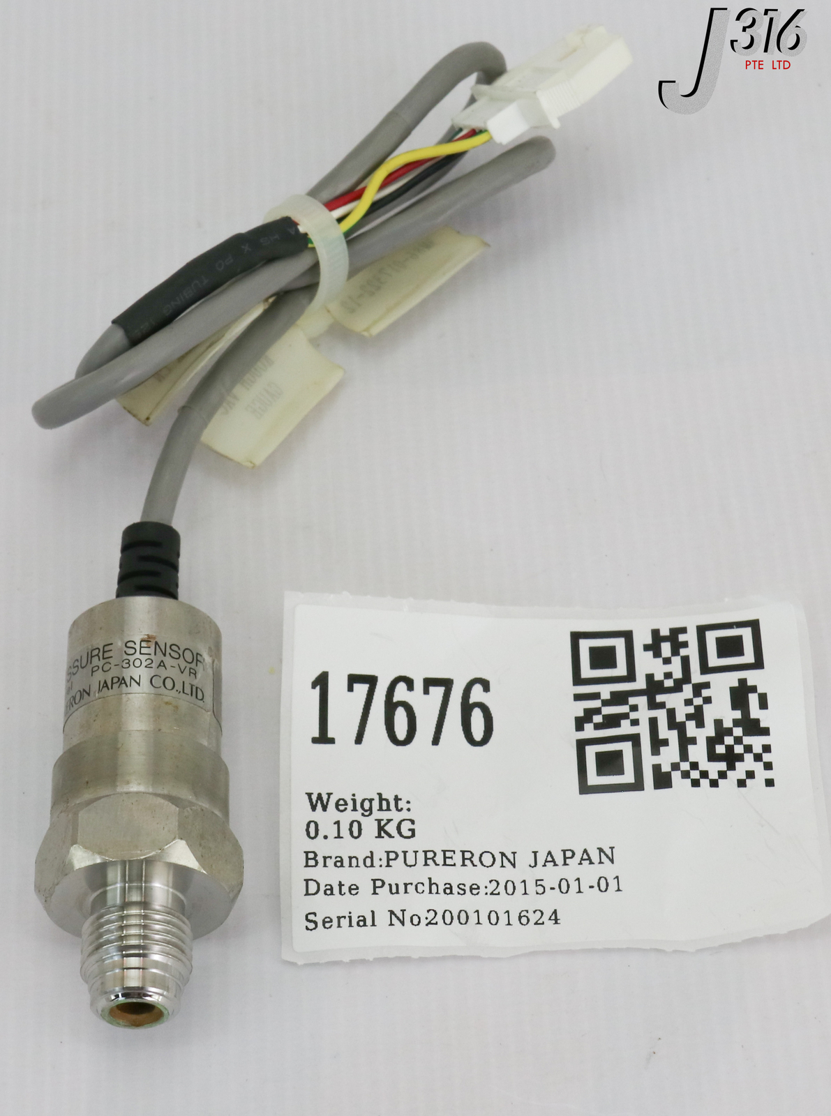 17676 PURERON JAPAN PRESSURE SENSOR, 103.4KPA, 3M86-017322-12 PC-302A ...