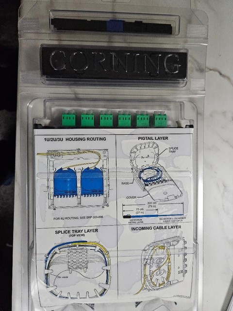 Corning 24 Fiber CCH Pigtailed Splice Cassette (CCH-CS24-B3-P00RE) for ...