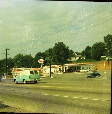 1950's Photo Negative Knoxville Tennessee Fountain City Esso Gas ...