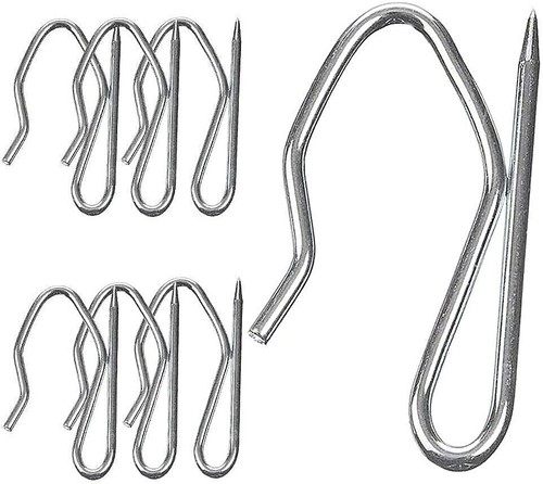 CURTAIN HOOKS METAL PIN IN PINCH PLEAT SEWING HOOKS 32mm - PACK OF 2 up ...