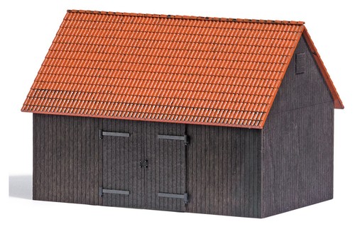 HO Scale Buildings - 1900 - Wooden barn with a large double swing door ...