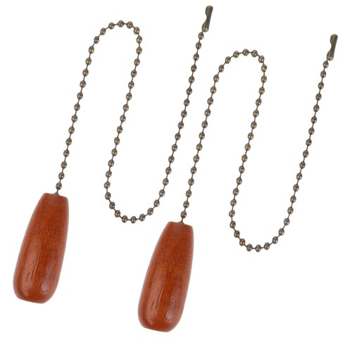 YQQYG 2PCS Fan Chain Pull, Wooden Light Chain Pull Extender, Fan Chains ...