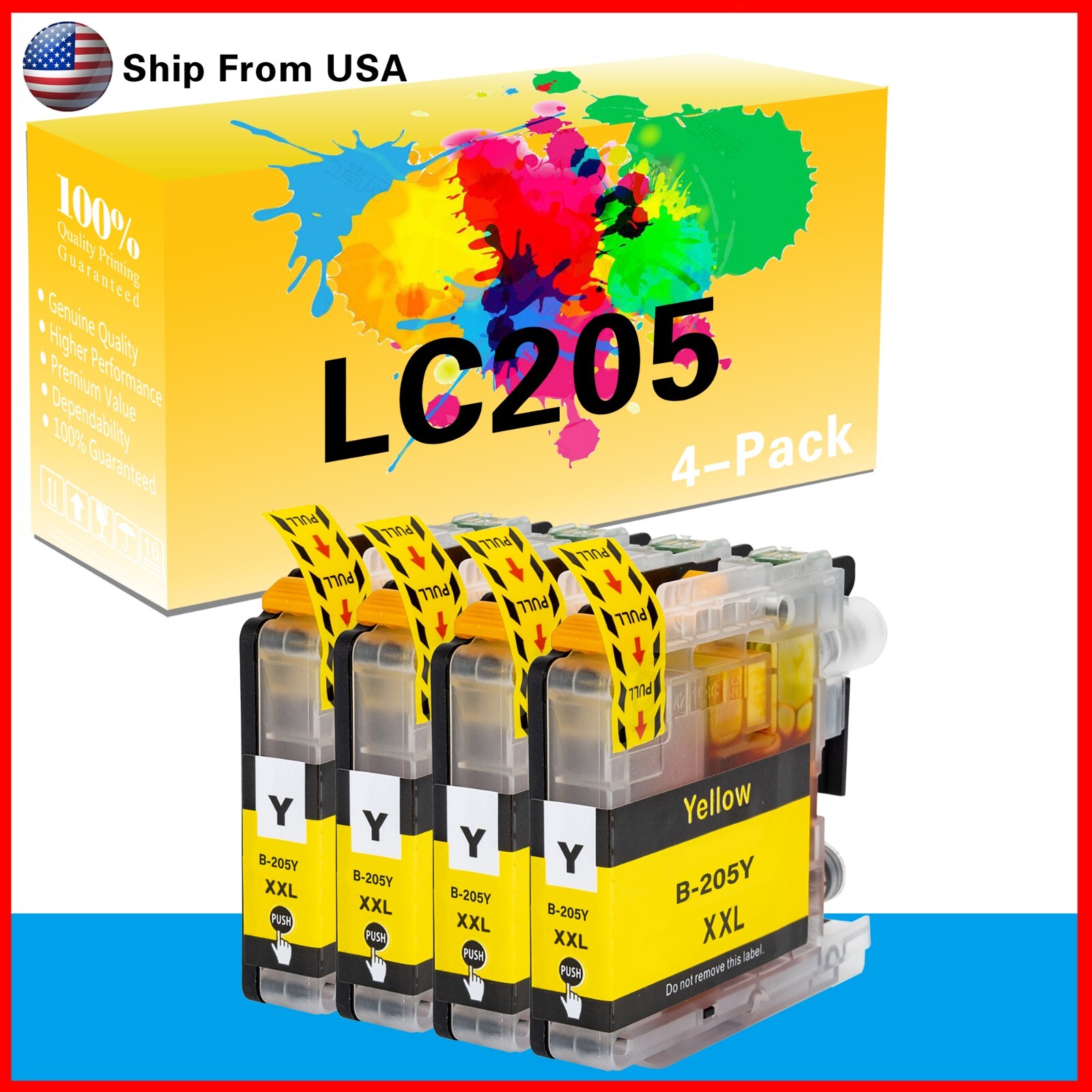 4PK LC-205 Ink Cartridge for MFC J4320DW Printer | eBay