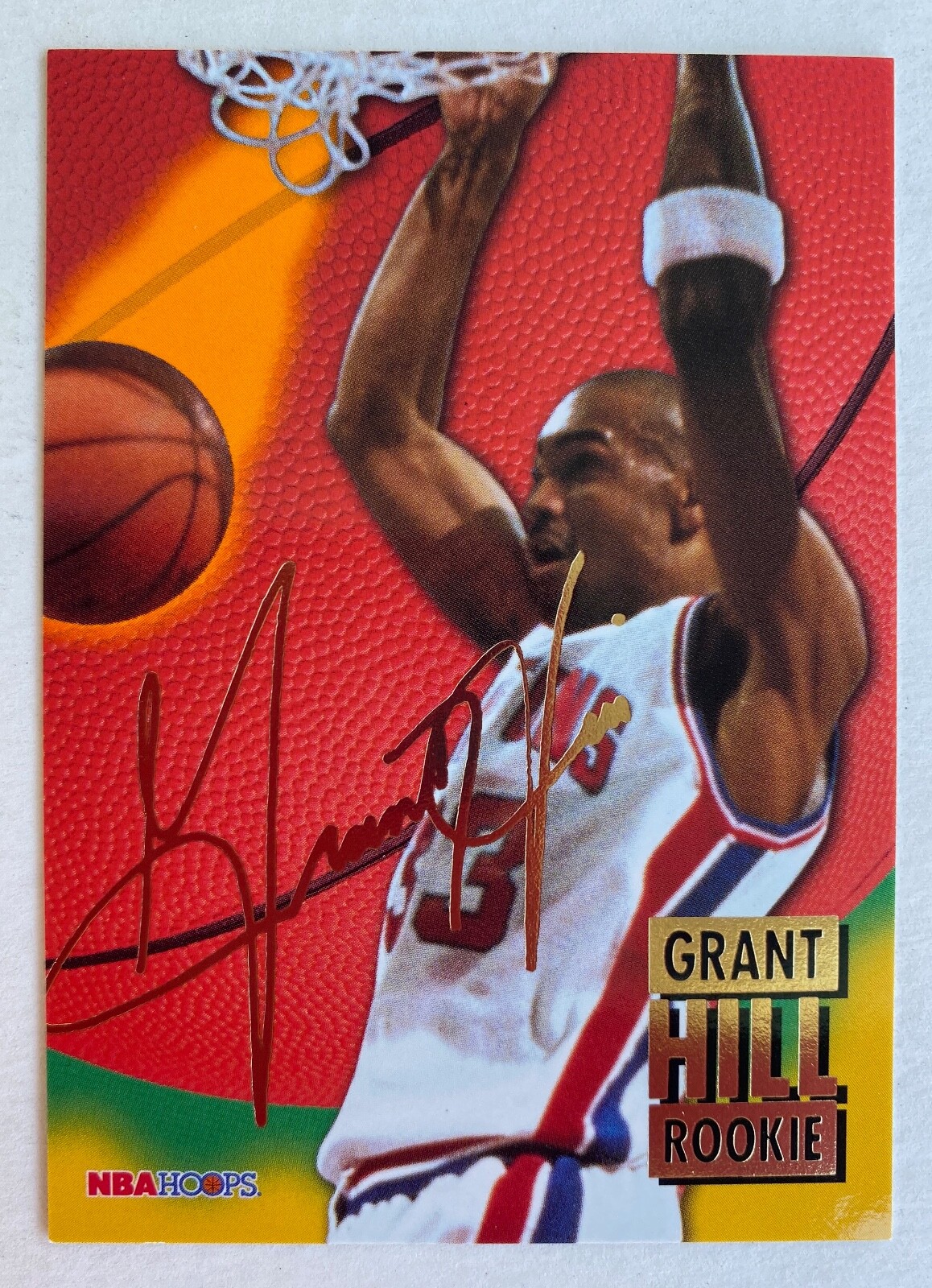 94-95 Hoops/skybox Grant Hill Gold Signature Rookie Basketball Card | eBay