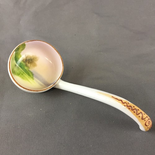 Vintage Nippon Japan Porcelain Hand Painted Condiment Ladle Spoon - 4 1 ...