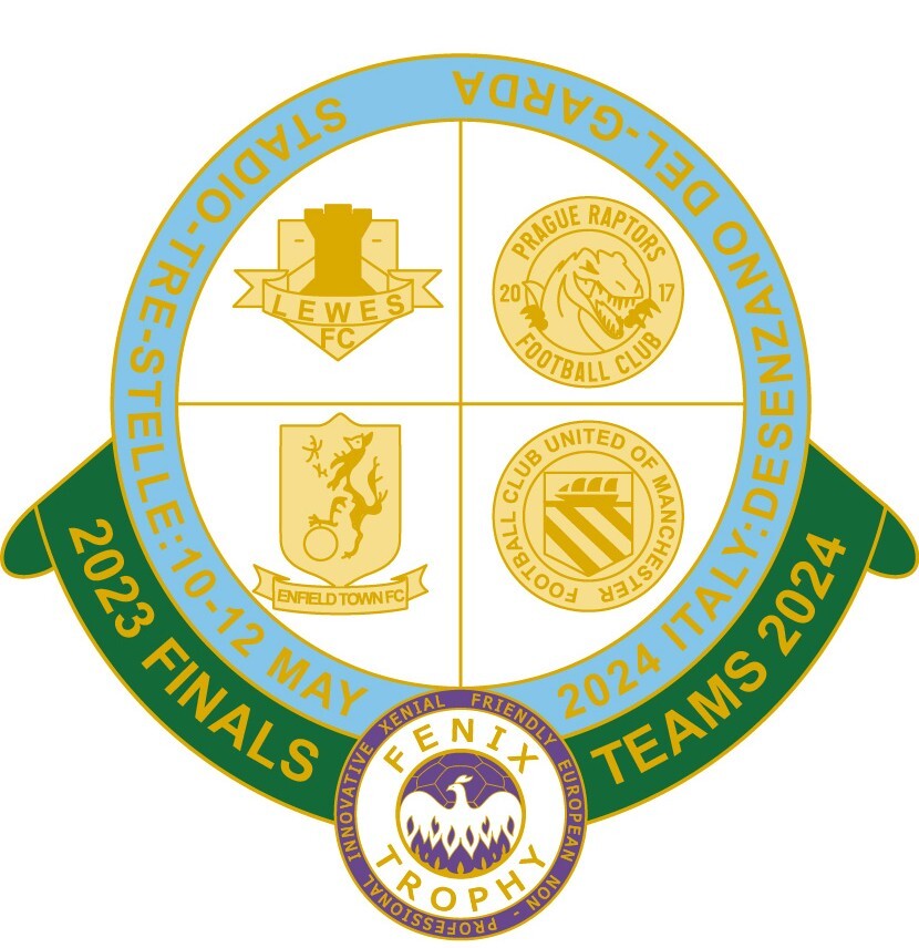 *FENIX TROPHY Finalists* (4 Teams) enamel badge (produced by Lewes CFC ...