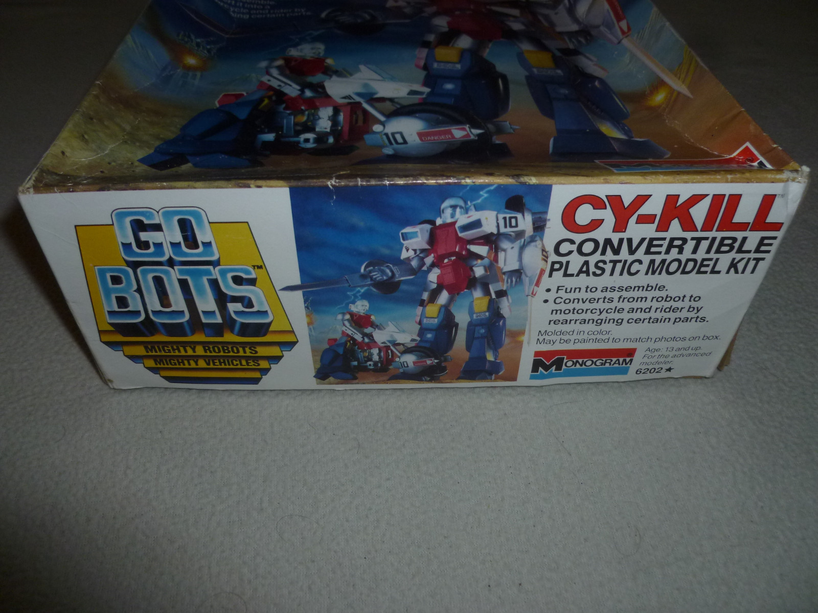 VINTAGE BOXED GOBOTS CY-KILL CONVERTIBLE MODEL KIT MONOGRAM TONKA 1984 ...