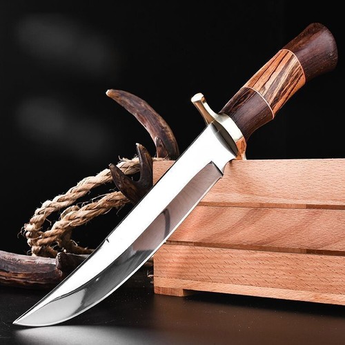 Large Fixed Blade Knife 33cm Stunning Hunting Bowie Survival Camping ...