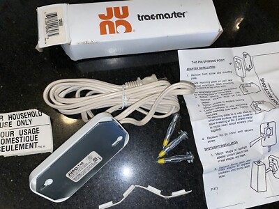 JUNO TRAC-MASTER T45 WH TRACK LIGHTING pin up mono Point Adapter cord ...