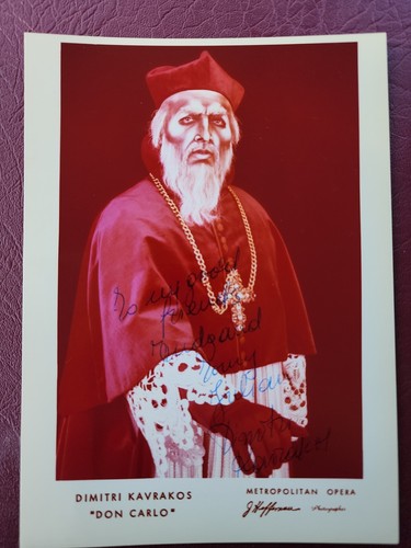 Greece Dimitri Kavrakos Opera Singer as Don Carlo signed photo | eBay