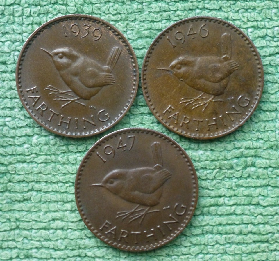 RARE 4 x GEORGE V, 3 x GEORGE VI FARTHINGS BRITISH, 1913 - 1947 | eBay UK