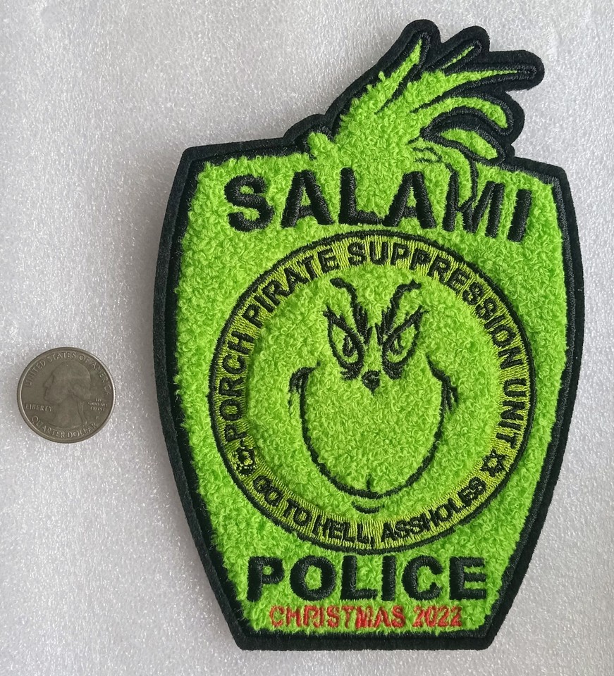 SALAMI POLICE CHRISTMAS 2022 PARODY PATCH sheriff porch pirate unit ...