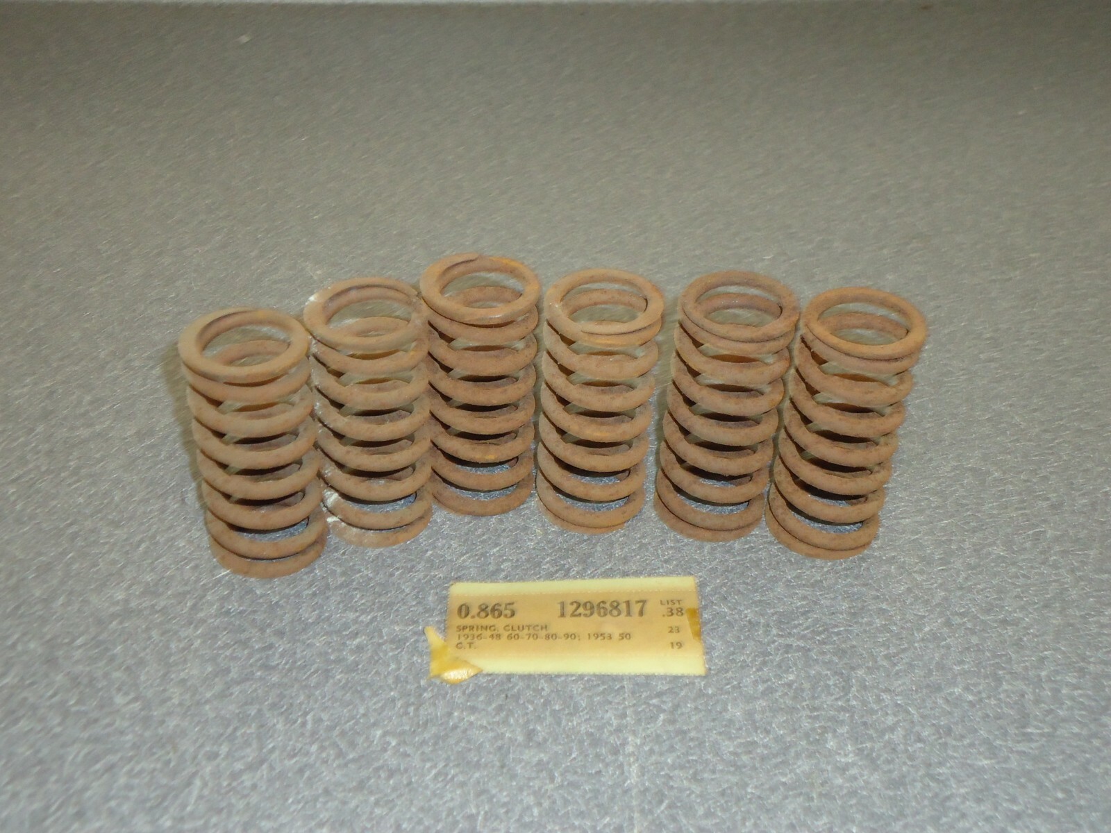 New NOS OEM GM Clutch Spring 1296817 Lot of (6) 1936-1948 Buick 60 70 ...