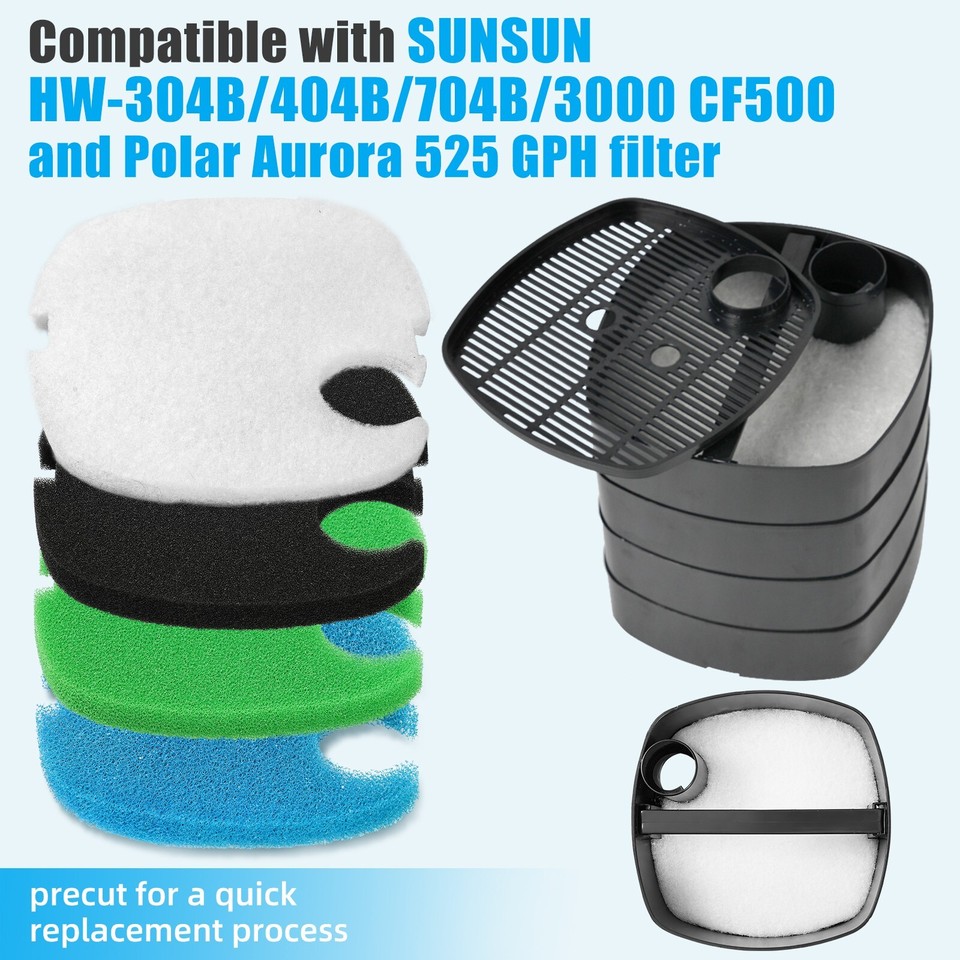 AQUANEAT Replacement Canister Filter Pad SUNSUN HW-304B/404B/704B/3000 ...