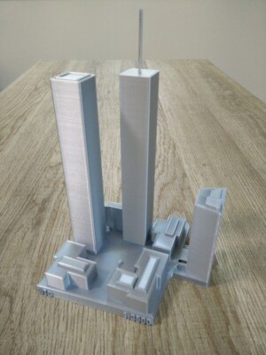 Original WTC World Trade Center Twin Towers New York 6" 1:3500 Scale ...