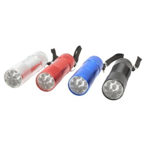 Power Extra Bright 9 LED Pocket Size Light Lamp Small Flashlight Mini ...