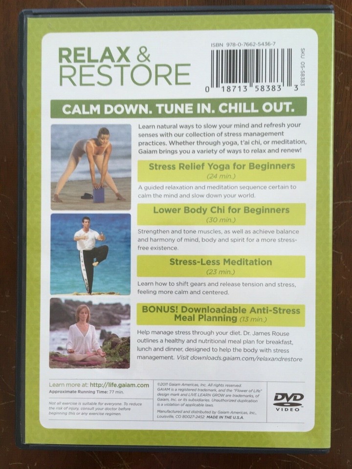 Yoga & Tai Chai DVD for beginners Gaiam Americas Inc | eBay