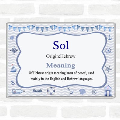 Sol Name Meaning Jumbo Fridge Magnet Nautical | eBay UK