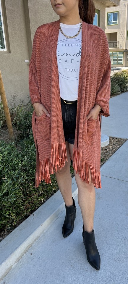Plus Size Boho Hippie Harvest Fringe Kimono Tassel Cardigan Duster ...