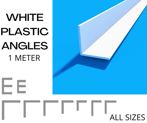 Alfer White Plastic Angle Corner Trim Edge PVC Angled 1M All Sizes | eBay