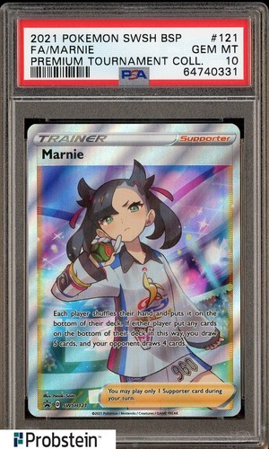 2021 Pokemon English Ptcg SWSH BSP FA/Marnie Premium Full Art #121 PSA ...