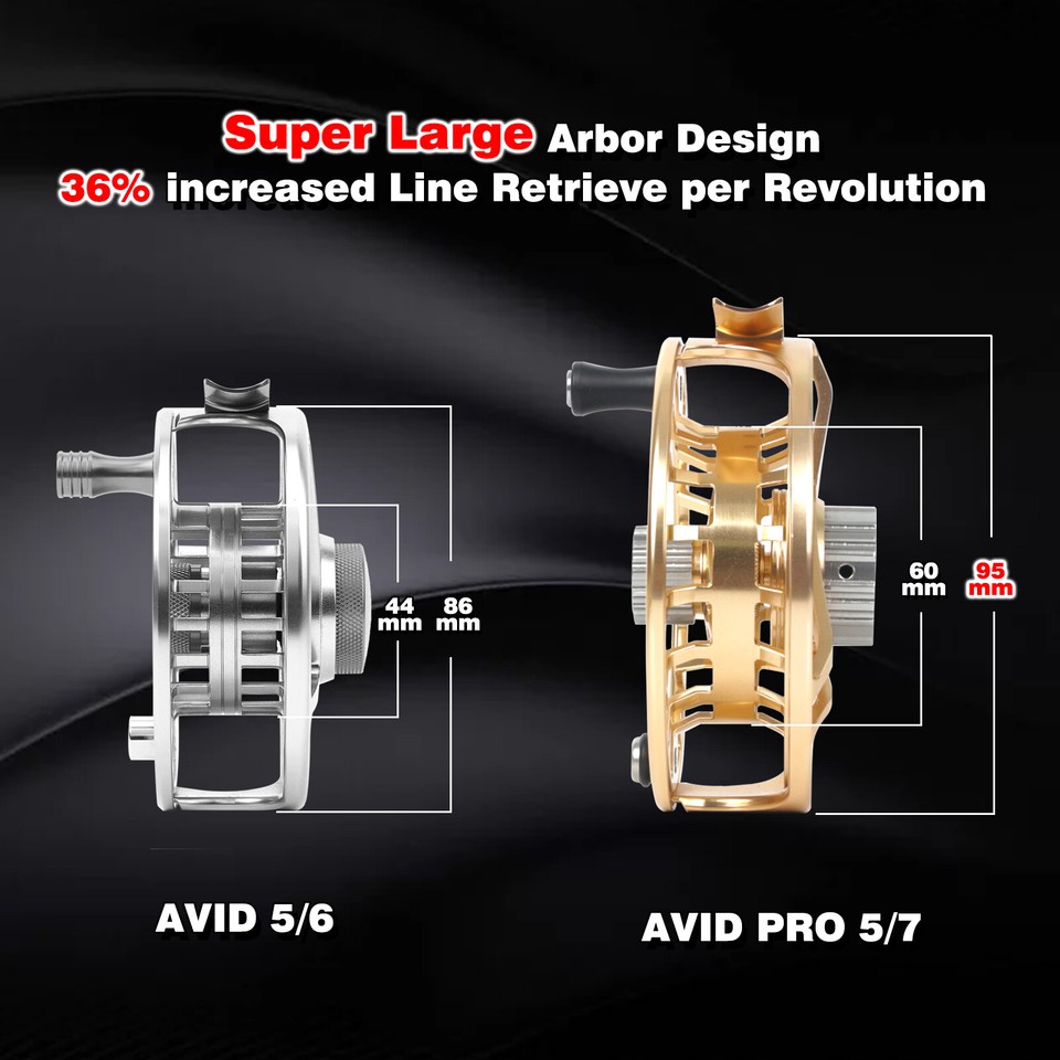 Maxcatch Avid Pro 3/5 5/7 7/9 9/11wt Light Weight Fly Fishing Reel ...