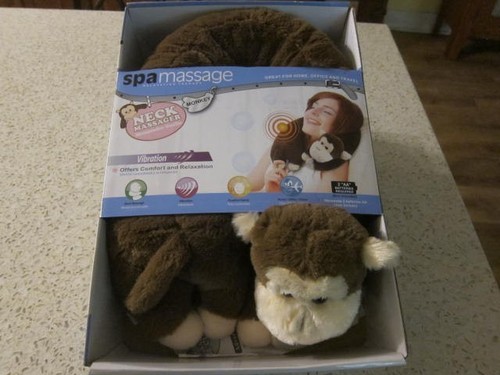 Spa Massage vibrates in soft Plush Monkey so cute New in box | eBay