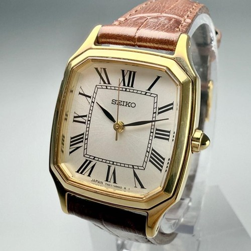 Seiko United Arrows Quartz Square Watch 23mm Steel 5BAR Water Resistant ...