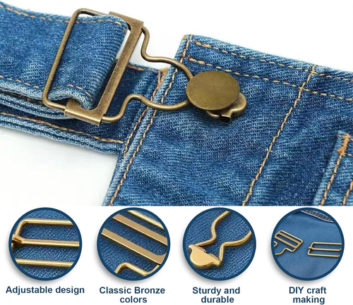 6 Sets Durable Metal Overall Buckles Replacement 1-1/2 Overall Clasp ...
