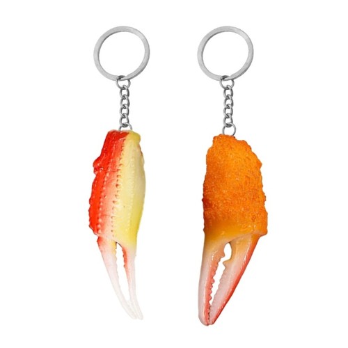 Lovely Crab Claw Key Holder PVC Hanging Pendant Fun Purse Accessory ...