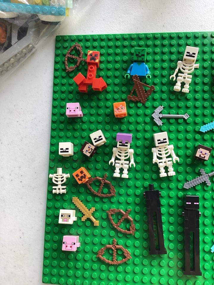 Lego Minecraft Mini Figures - A Bunch Of Various Characters, Animals ...