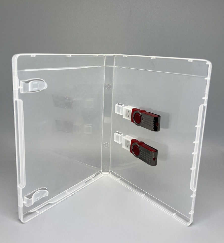 50 NEW 14mm High Quality Double USB Case Sleeve & Booklet Clips, Clear ...