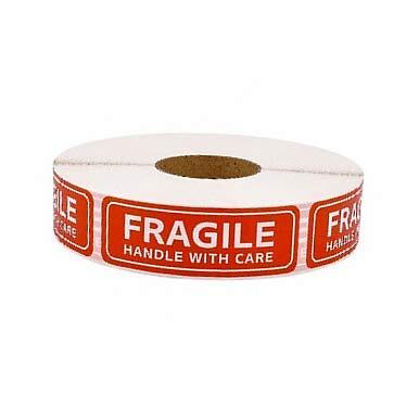 1x3 inch Handle with Care Fragile Stickers Adhesive Label 1000 Per Roll ...