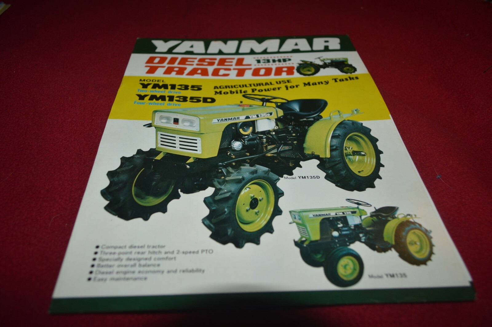 Yanmar YM135 YM135D Tractor Dealer's Brochure AMIL15 | eBay